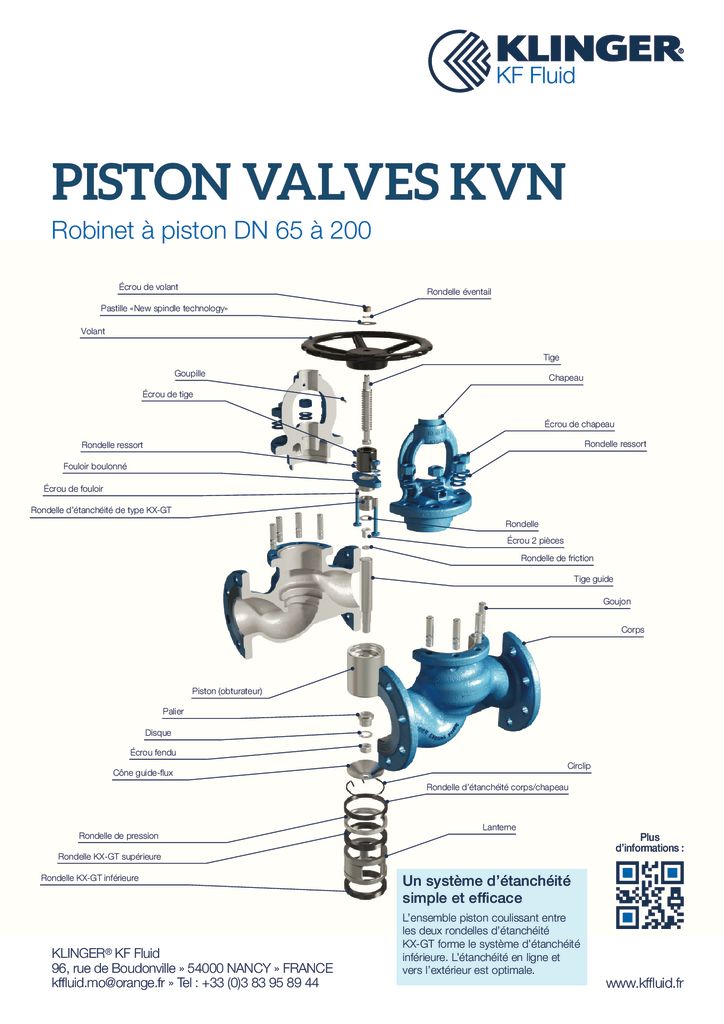 KLINGER® Robinet à piston KVN | KF Fluid - Partenaire exclusif ...